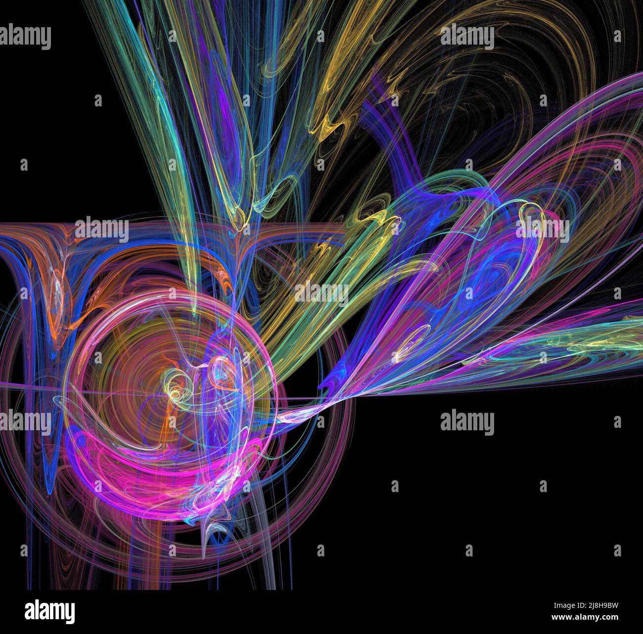 image of one Illustration of digital fractal Stock Photo - Alamy