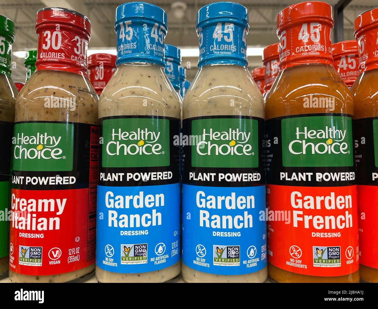 Grovetown, Ga USA - 12 15 21: Healthy Choice dressing variety on a ...