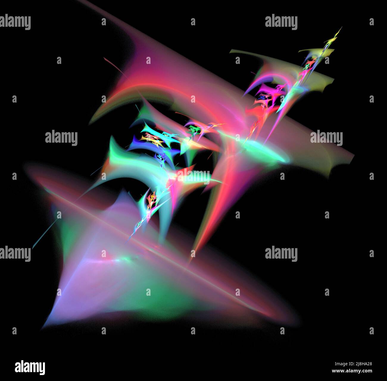 image of one Illustration of digital fractal Stock Photo - Alamy