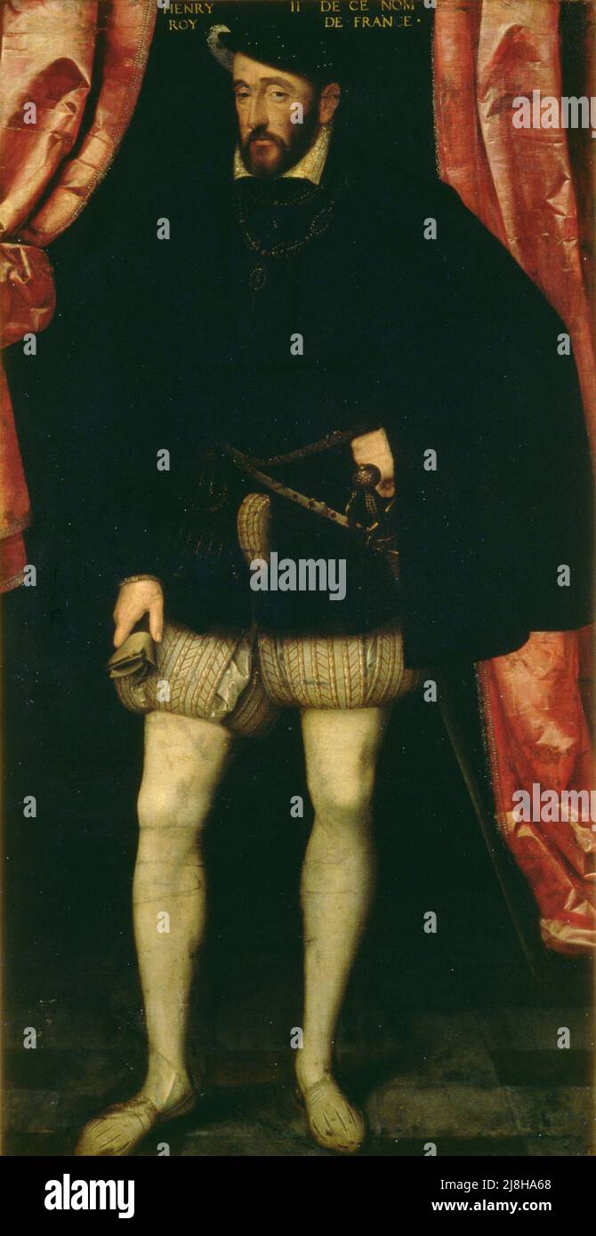 Portrait of King Henri II of France (1519-59) by Clouet, Francois (c ...