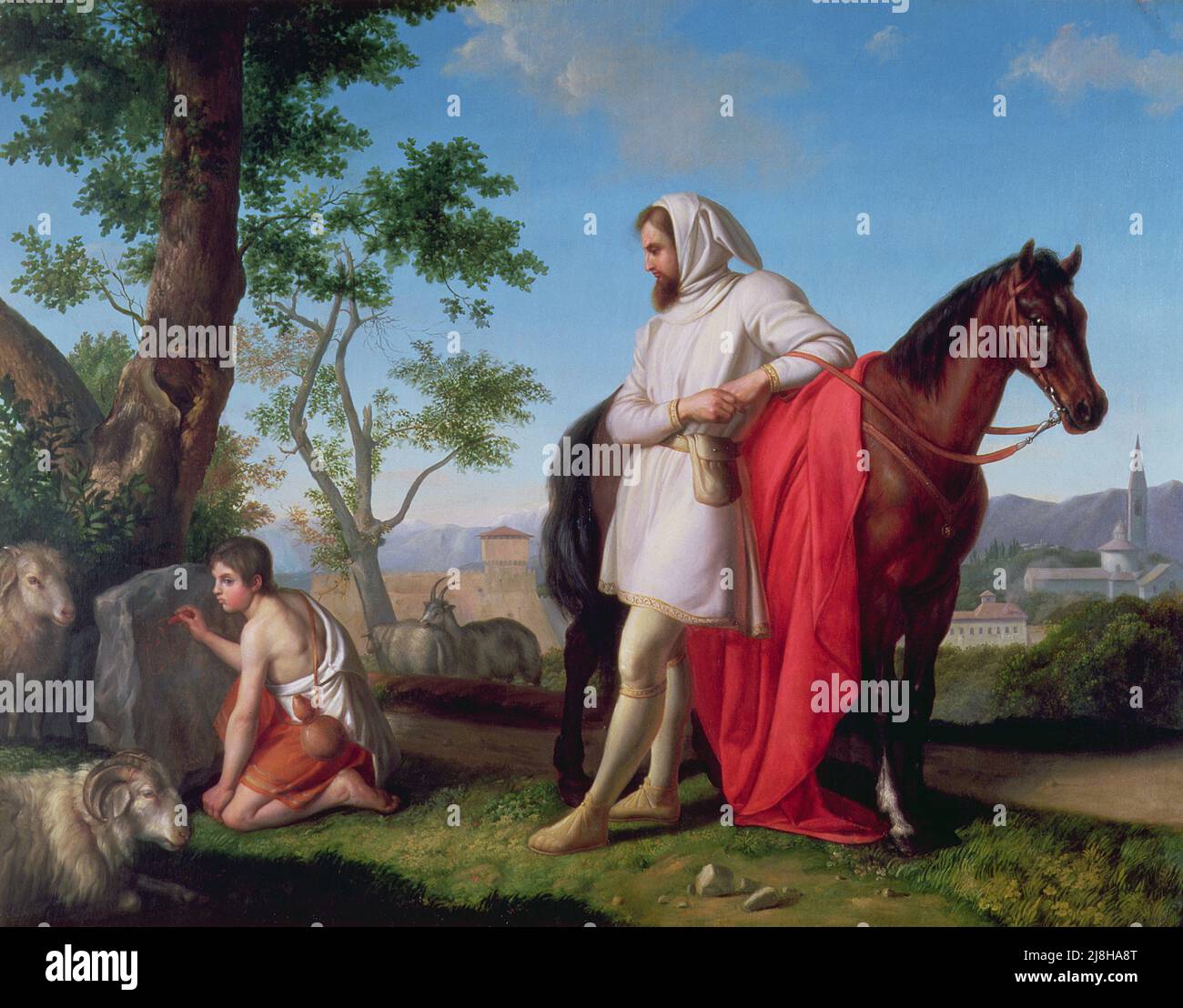 Cimabue observing the young Giotto drawing a goat on a rock by ...