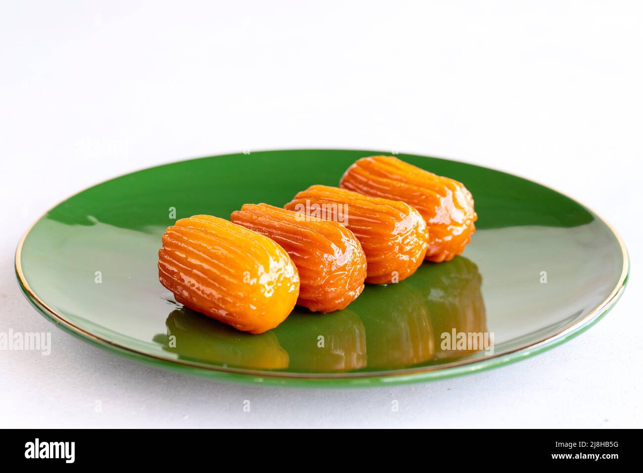 Tulumba dessert. Traditional Turkish cuisine delicacies. close up Stock ...