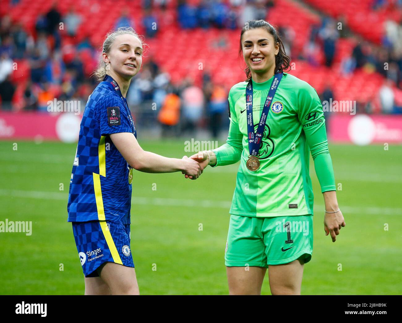 LONDON, ENGLAND - MAY 15:Chelsea Women Zecira Musovic receive her Medal ...