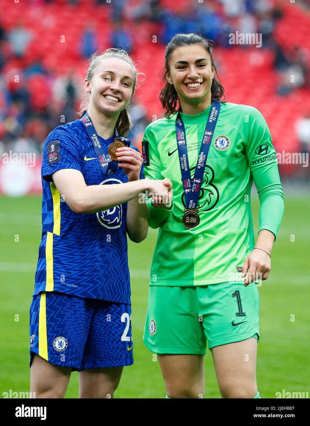 LONDON, ENGLAND - MAY 15:Chelsea Women Zecira Musovic receive her Medal ...