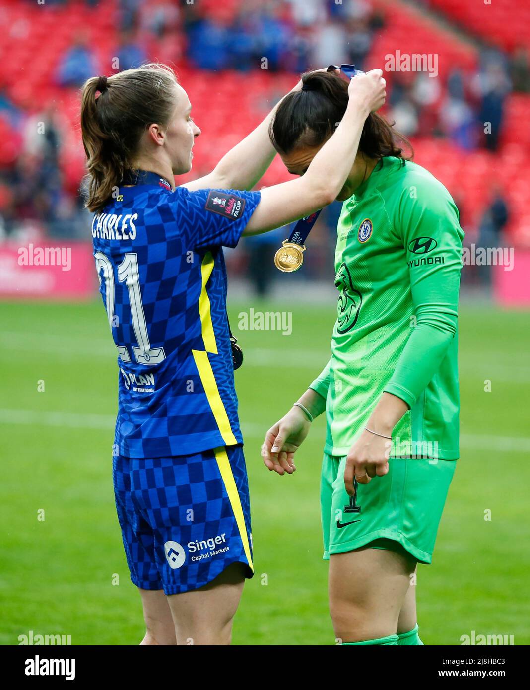 LONDON, ENGLAND - MAY 15:Chelsea Women Zecira Musovic receive her Medal ...