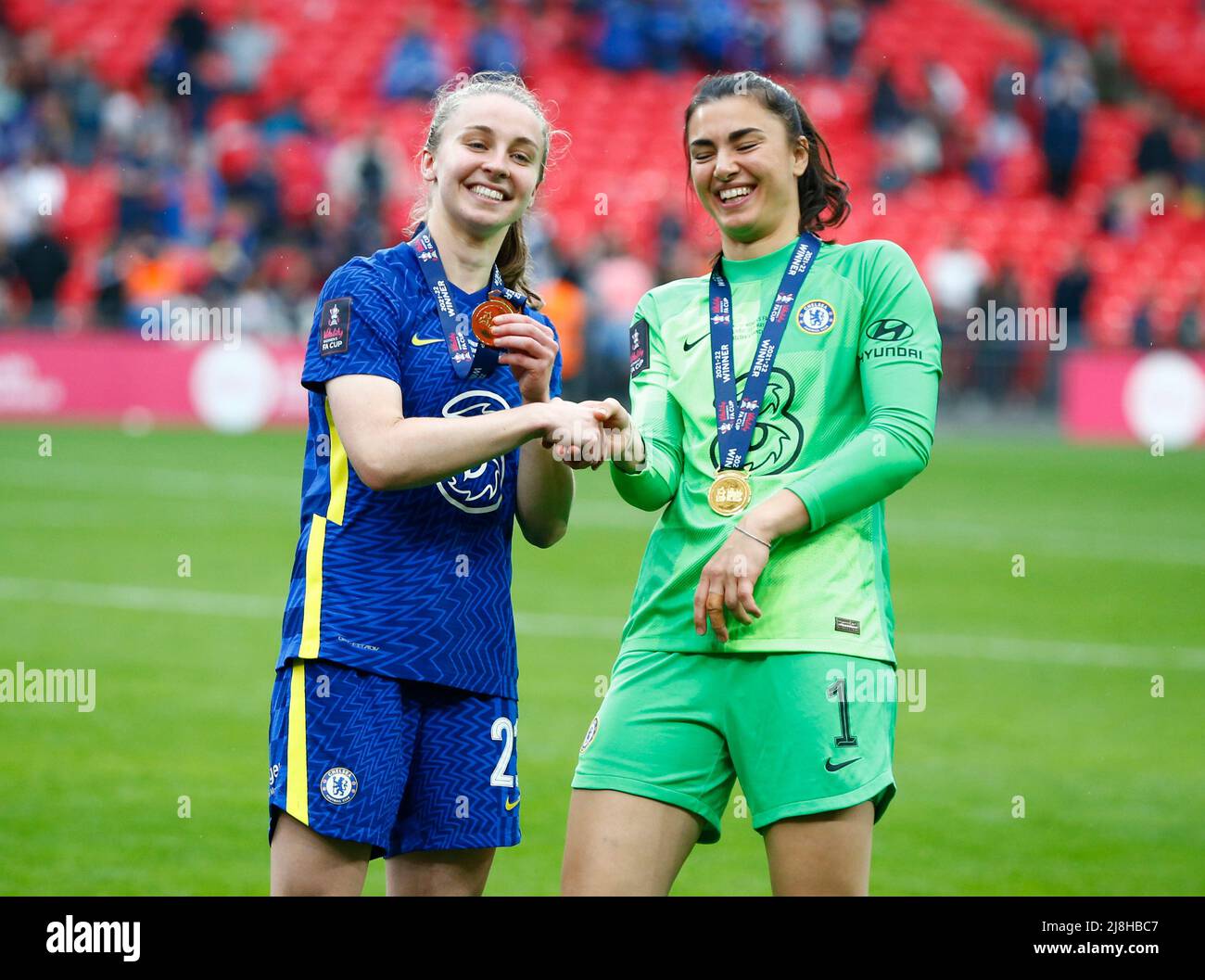 LONDON, ENGLAND - MAY 15:Chelsea Women Zecira Musovic receive her Medal ...