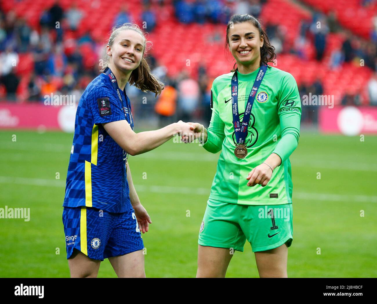 LONDON, ENGLAND - MAY 15:Chelsea Women Zecira Musovic receive her Medal ...