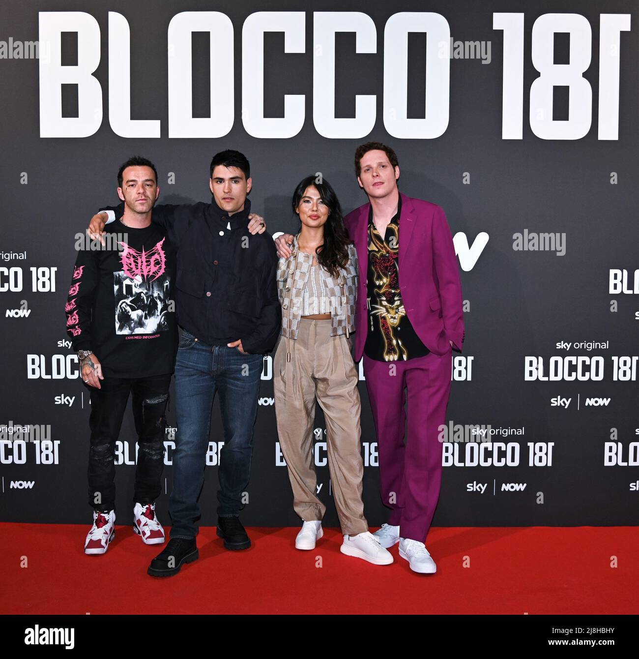 Milan, Italy. 16th May, 2022. Milano, Italy BLOCK 181 photocall of the ...