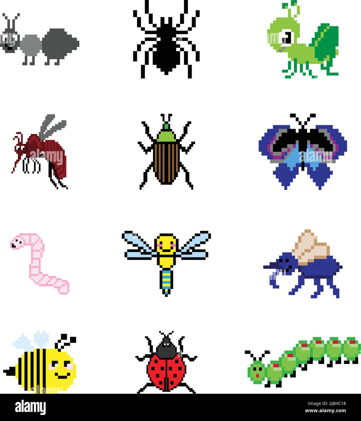 Dragonfly pixel art hi-res stock photography and images - Alamy