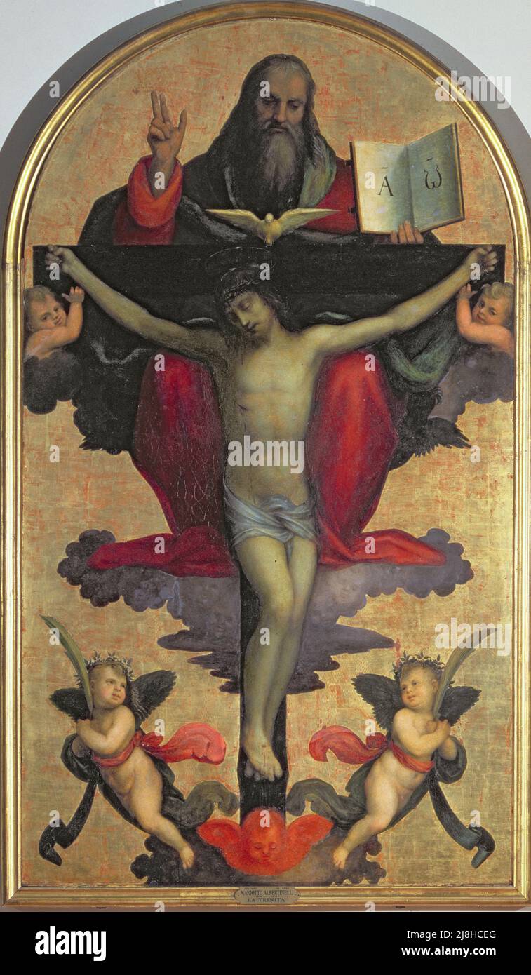 Holy trinity tempera panel albertinelli mariotto 1474 1515 hi-res stock photography and images ...