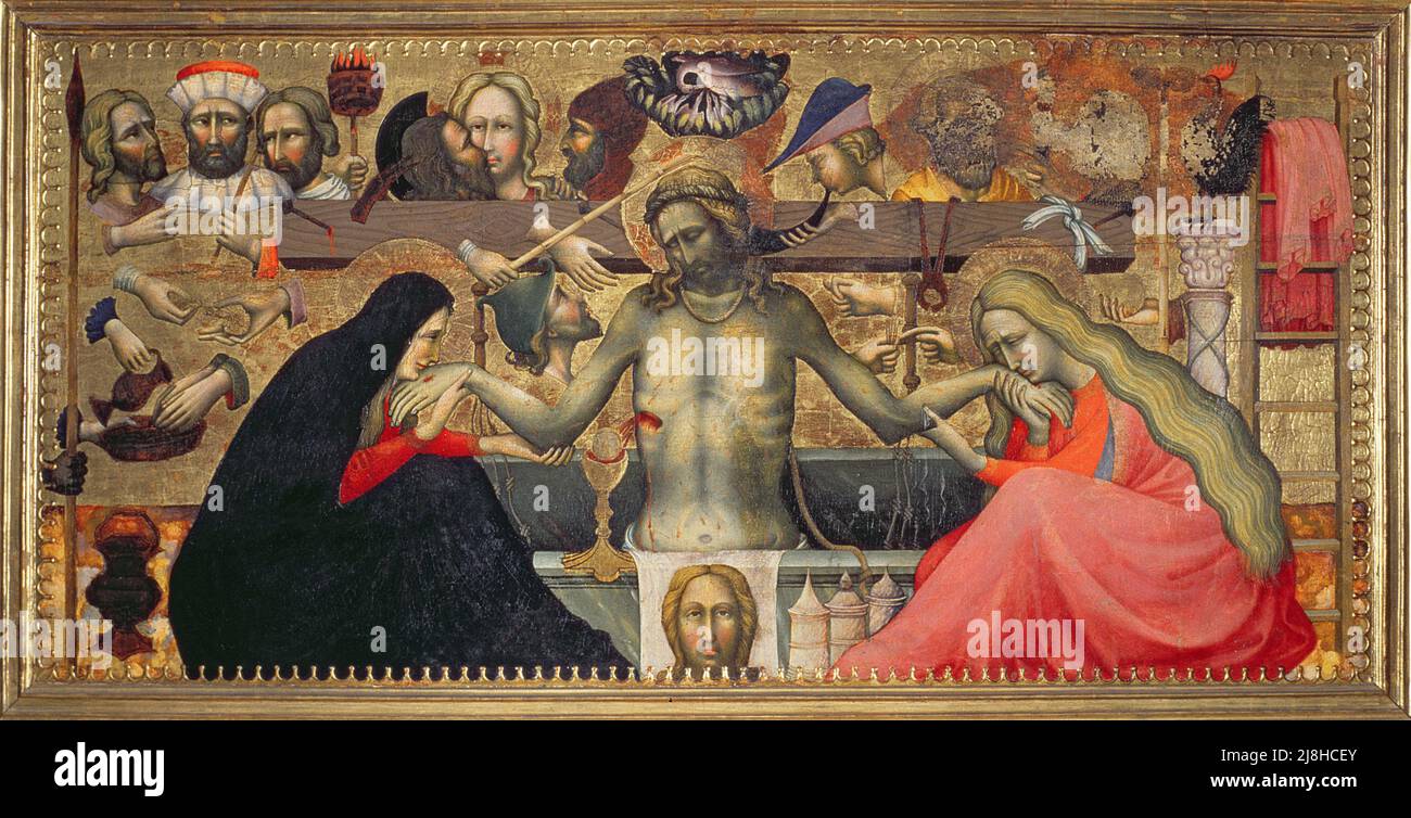Man of Sorrows with instruments of the Passion (tempera on panel) by ...