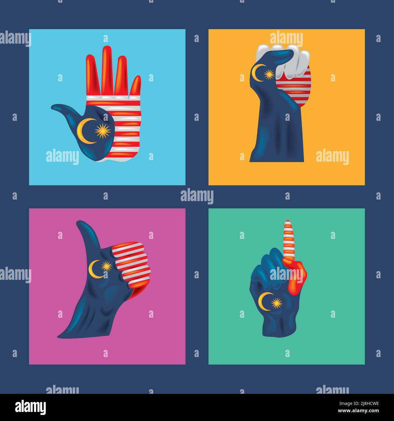 merdeka day icons collection Stock Vector Image & Art - Alamy