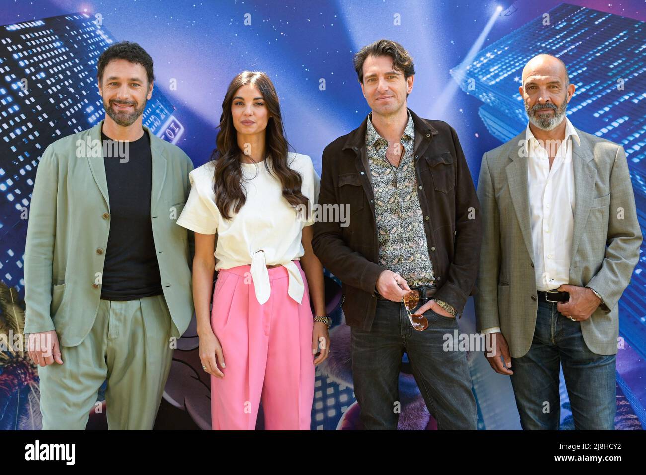 (From L-R) Raoul Bova, Francesca Chillemi, Giampaolo Morelli and Jonis ...
