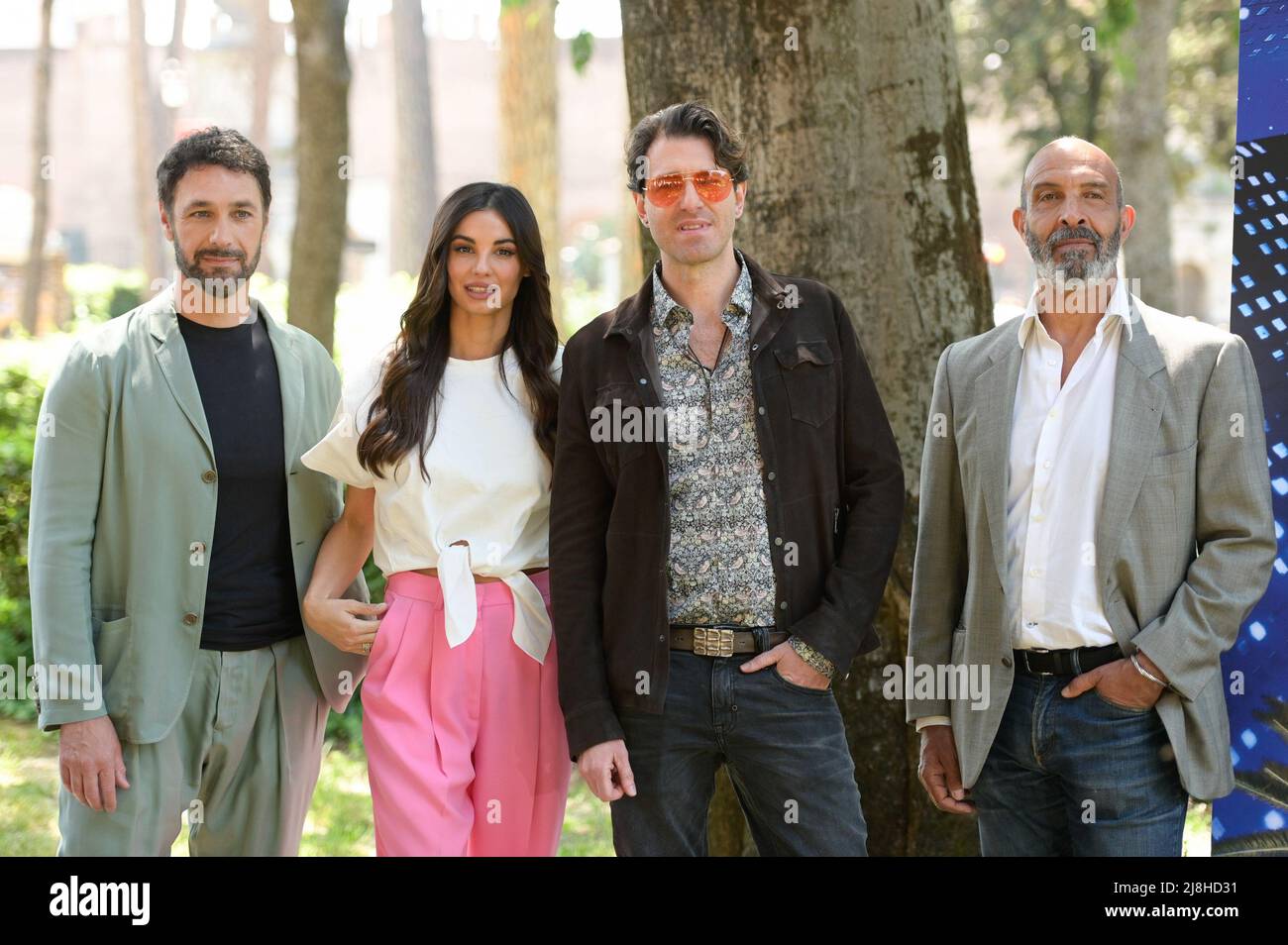 (From L-R) Raoul Bova, Francesca Chillemi, Giampaolo Morelli and Jonis ...
