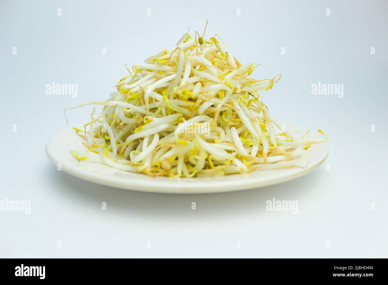 Pile of bean sprouts isolated on white background Stock Photo - Alamy