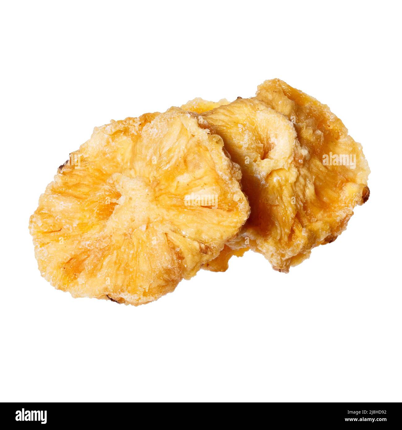 Dried candied pineapple rings isolated on white background Stock Photo ...