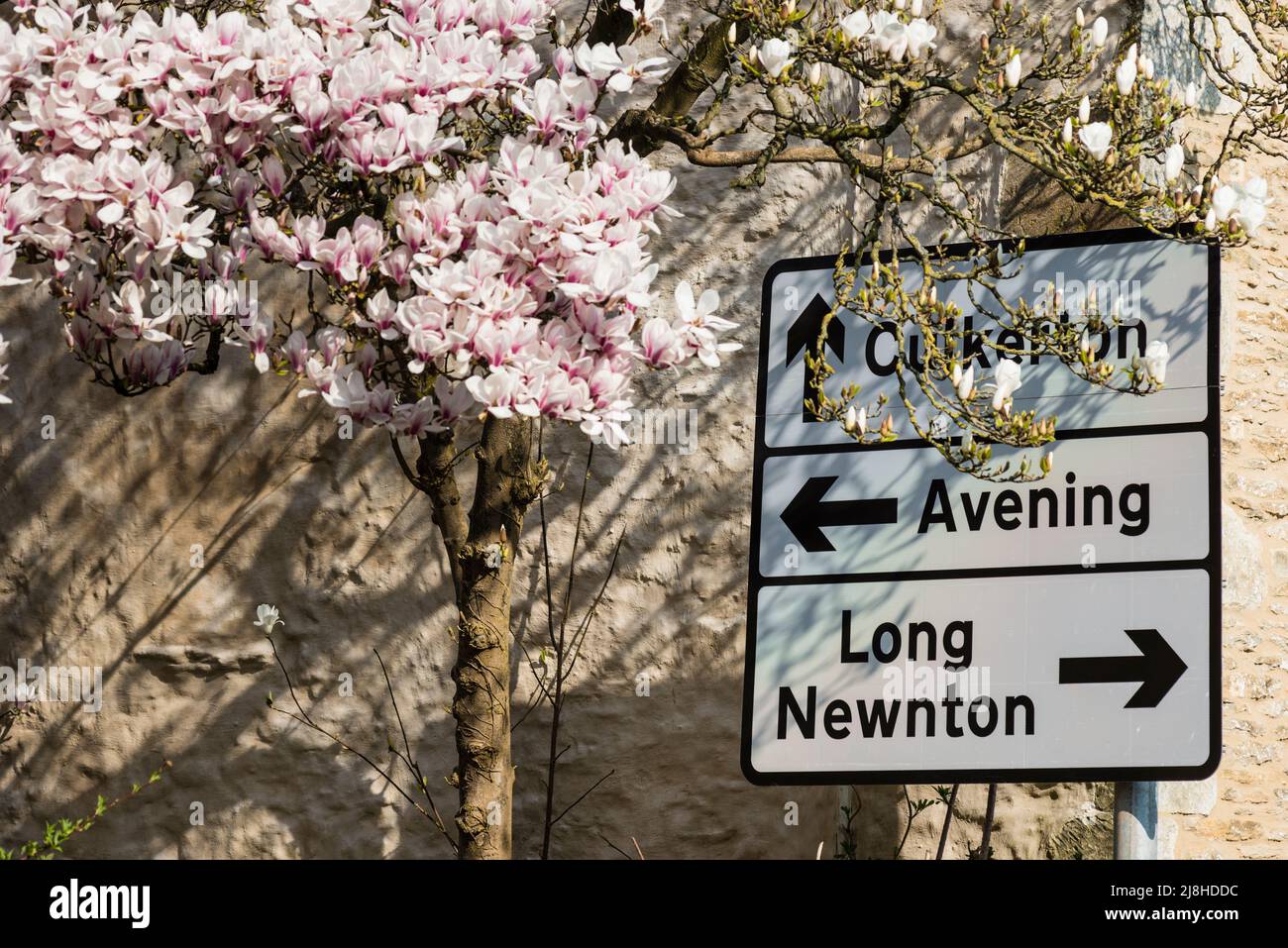 Road sign with directions to Avening and Long Newnton in Tetbury ...
