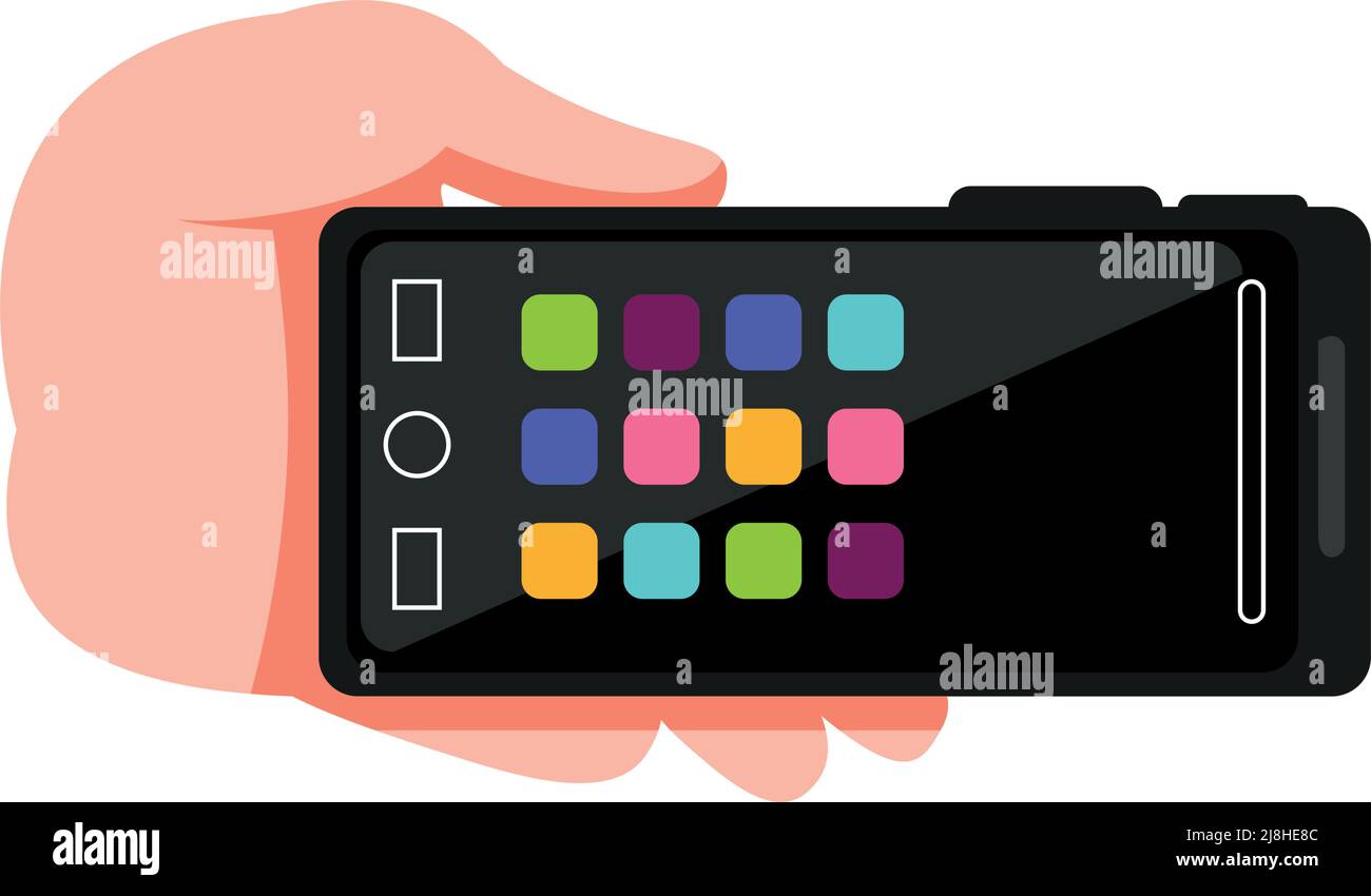 hand showing a smartphone Stock Vector Image & Art - Alamy