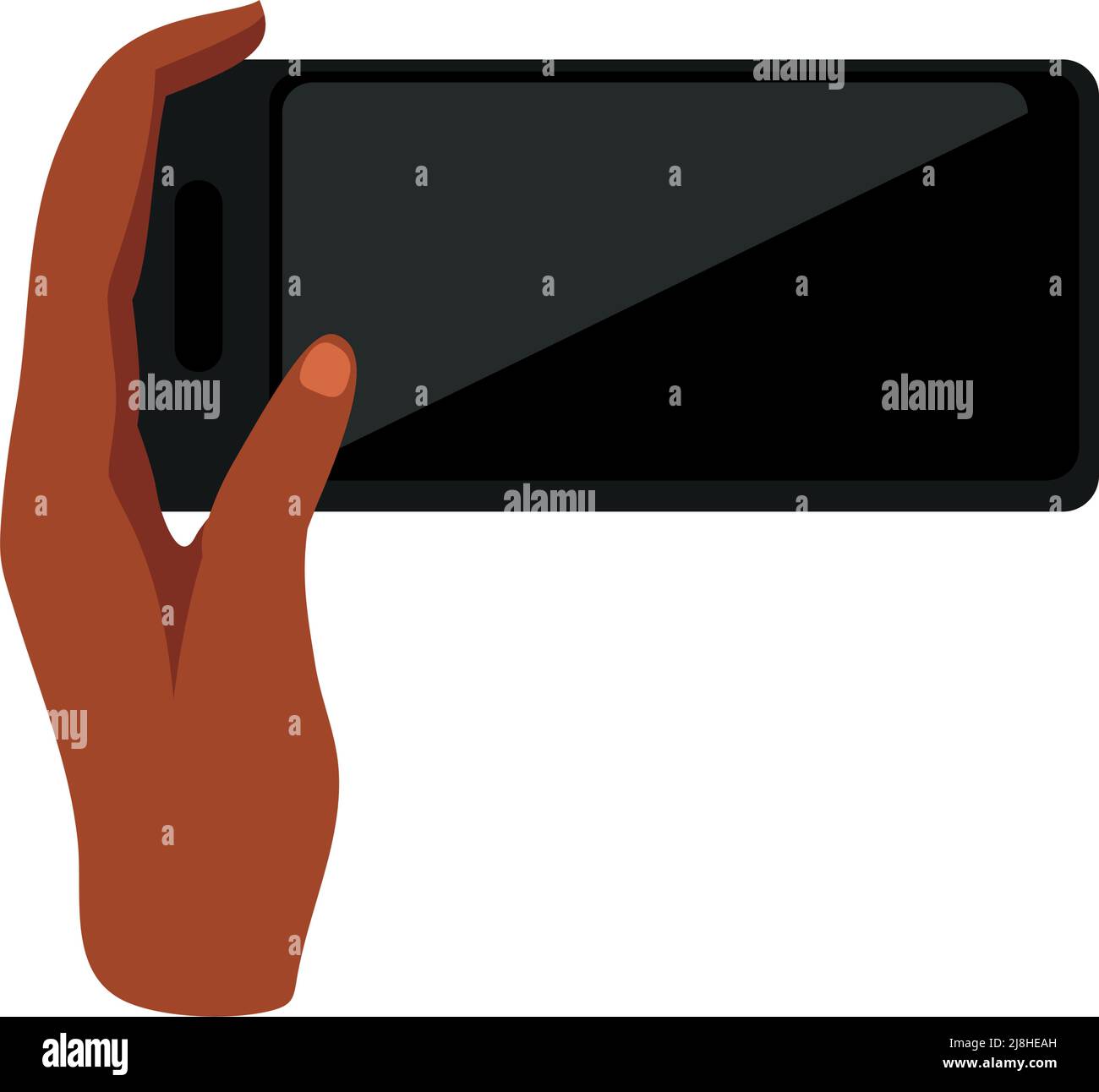 hand with black smartphone Stock Vector Image & Art - Alamy