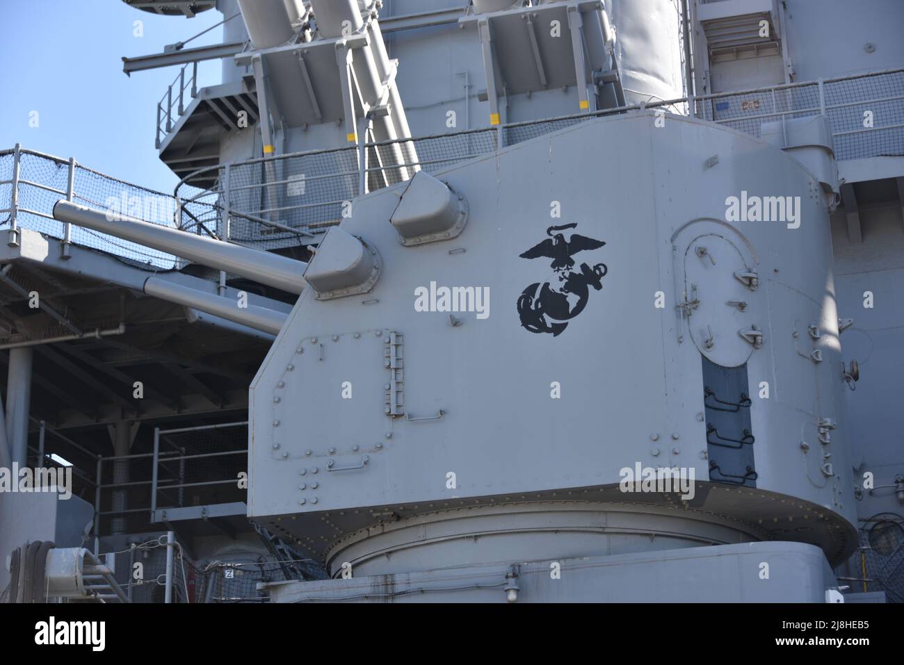 San Pedro, CA. USA. 2/28/2022. U.S.S. Iowa BB-61. U.S. Iowa BB-61 ...