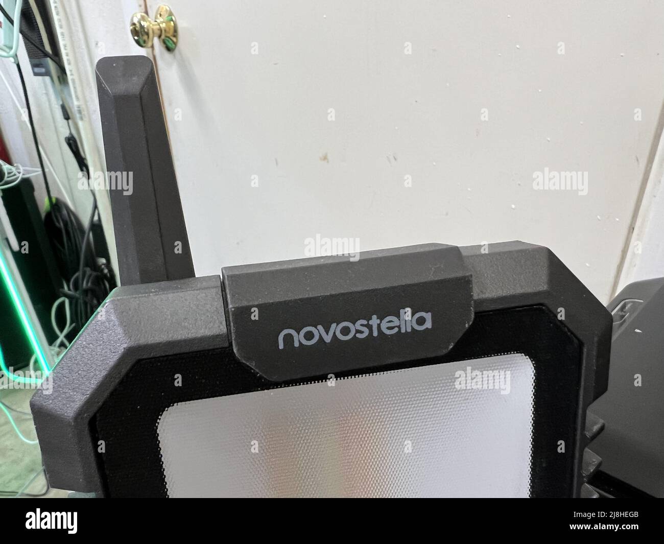 Logo for Novostella on smart LED floodlight, Lafayette, California ...