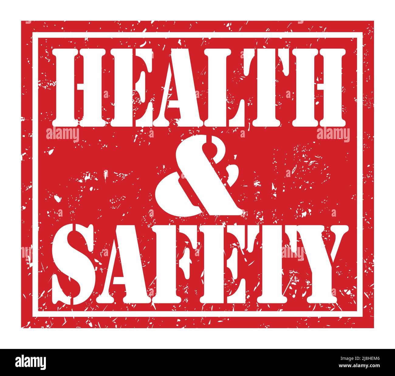 HEALTH & SAFETY, words written on red stamp sign Stock Photo - Alamy