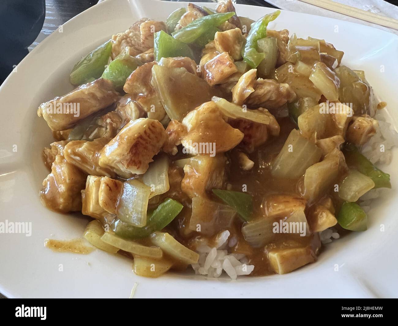 Curry chicken dish at Blue Gingko sushi in Lafayette, California, a ...