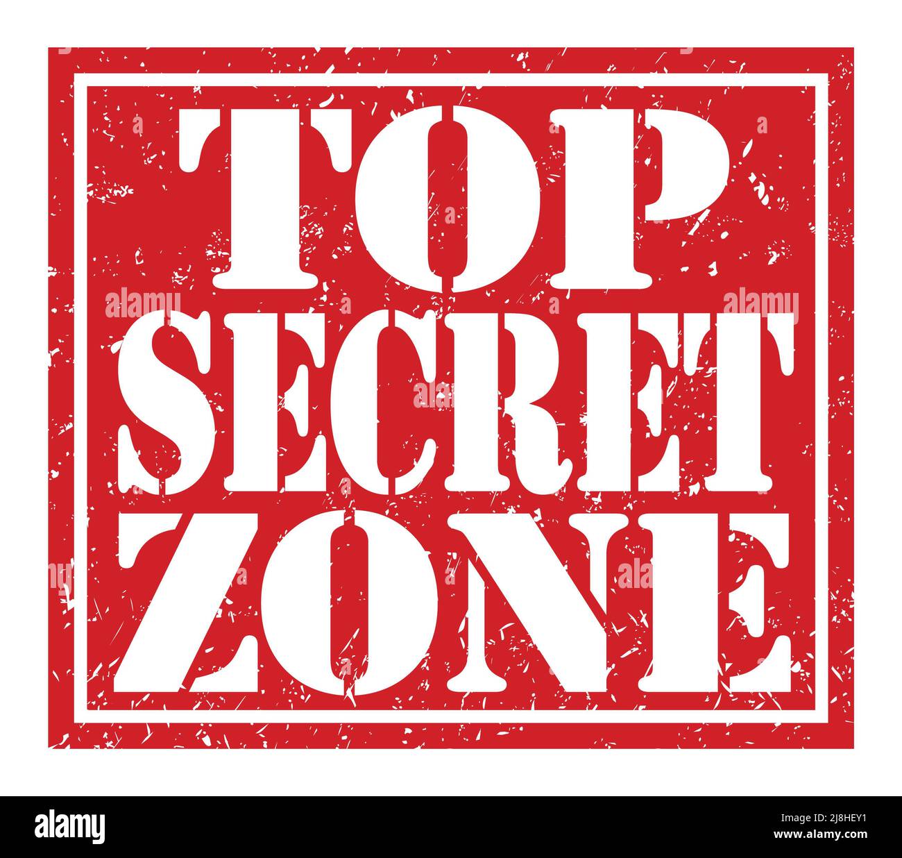 TOP SECRET ZONE, words written on red stamp sign Stock Photo - Alamy