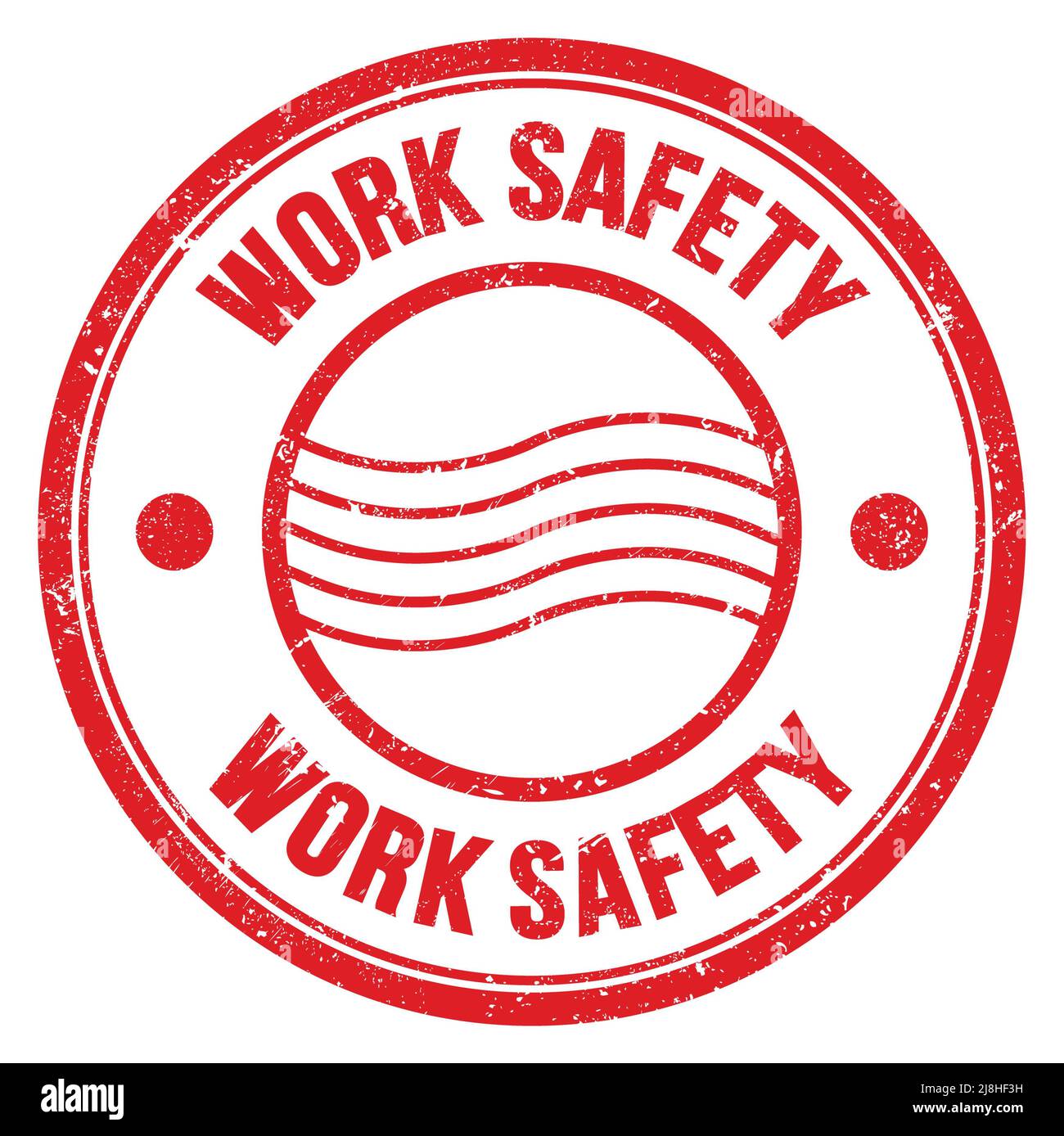 WORK SAFETY word written on red round postal stamp sign Stock Photo - Alamy