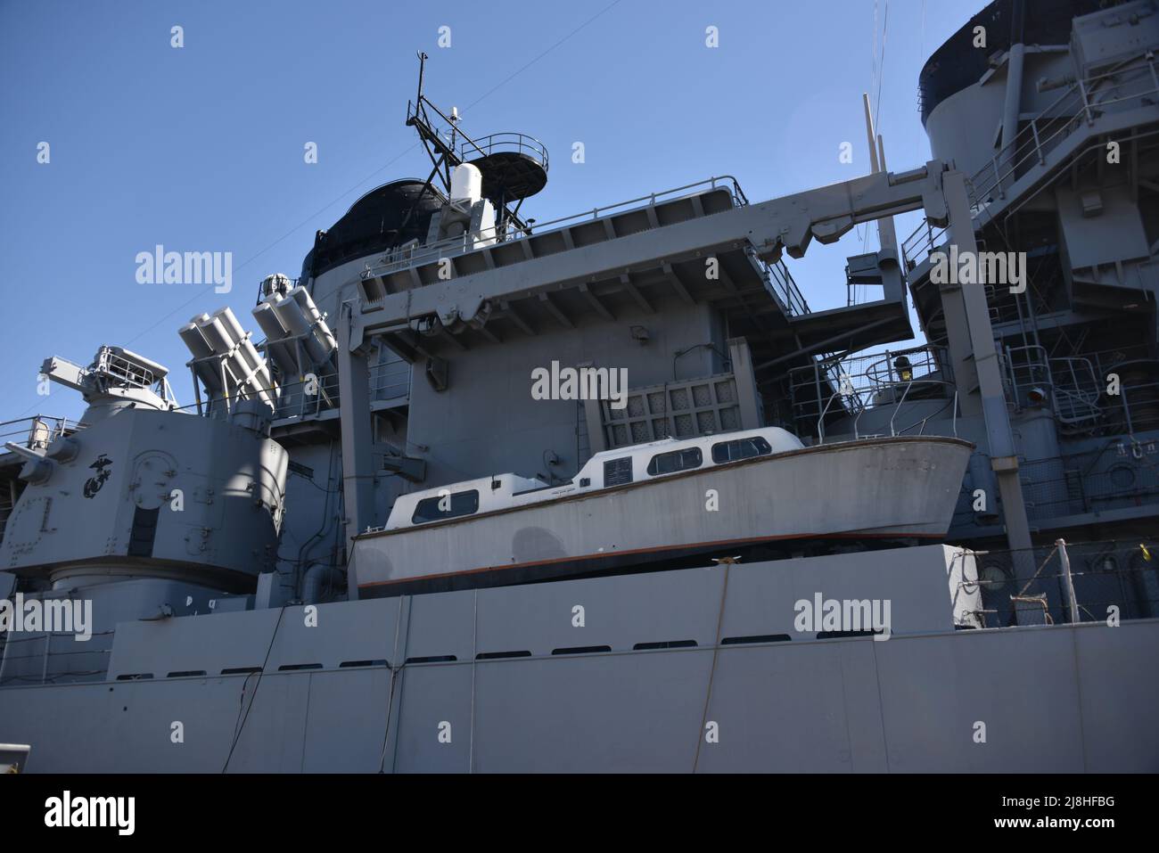 San Pedro, CA. USA. 2/28/2022. U.S.S. Iowa BB-61. U.S. Iowa BB-61 ...