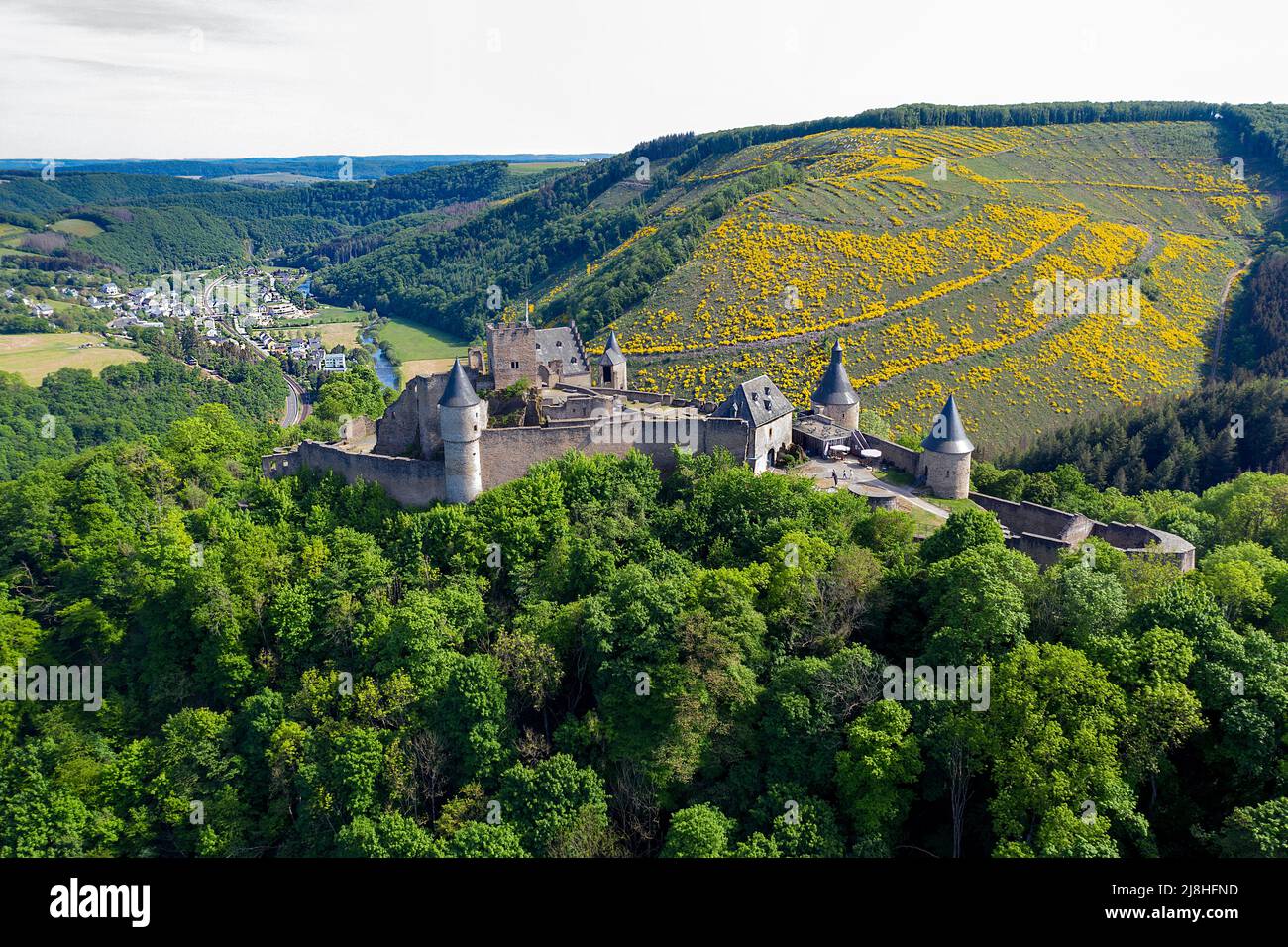 Castle Bourscheid, medieval castle complex at Bourscheid, Diekirch ...