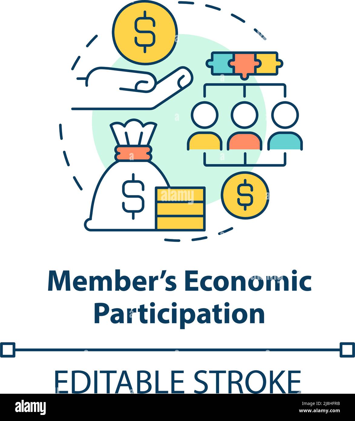 Member economic participation concept icon Stock Vector Image & Art - Alamy