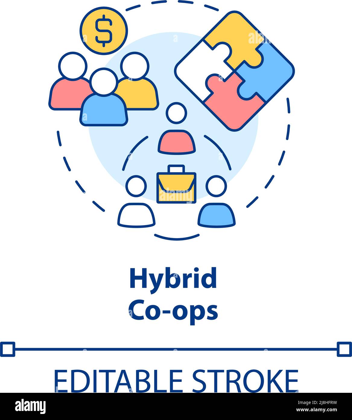 Hybrid co-ops concept icon Stock Vector Image & Art - Alamy