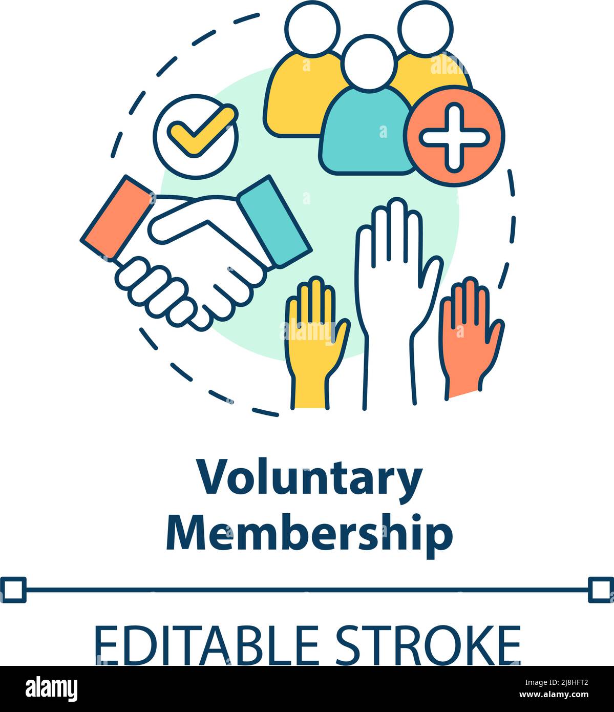 Voluntary membership concept icon Stock Vector Image & Art - Alamy