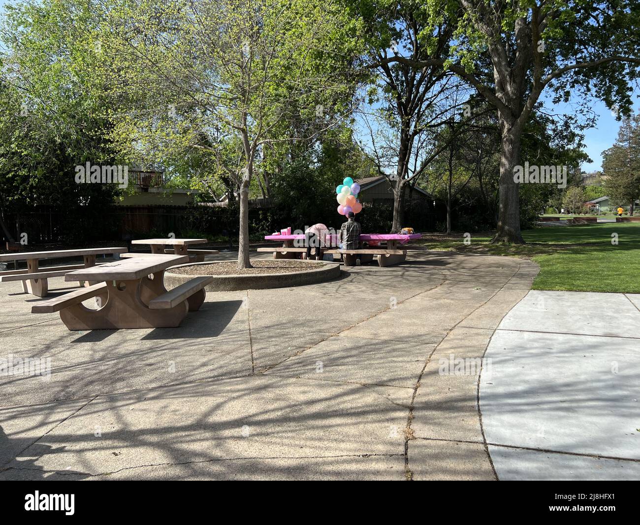 Picnic areas at Larkey Park, Walnut Creek, California, April 2, 2022 ...