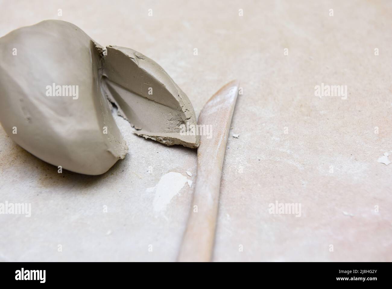 Clay and pottery making tools in the ceramics workshop Stock Photo - Alamy