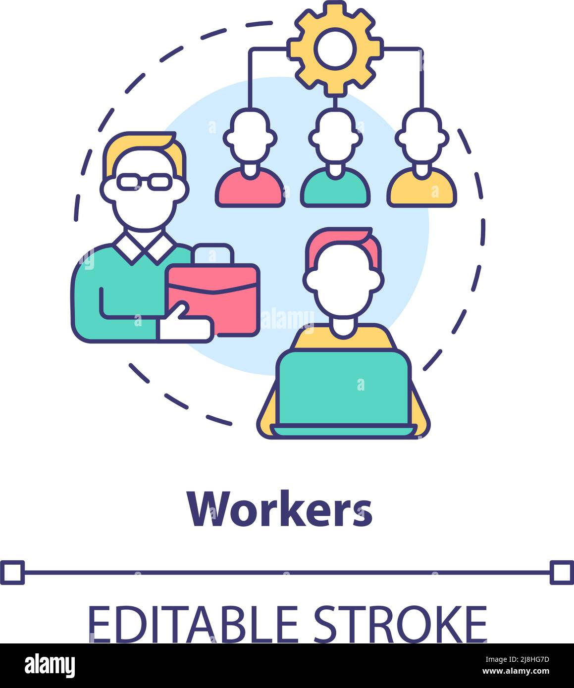 Workers concept icon Stock Vector Image & Art - Alamy