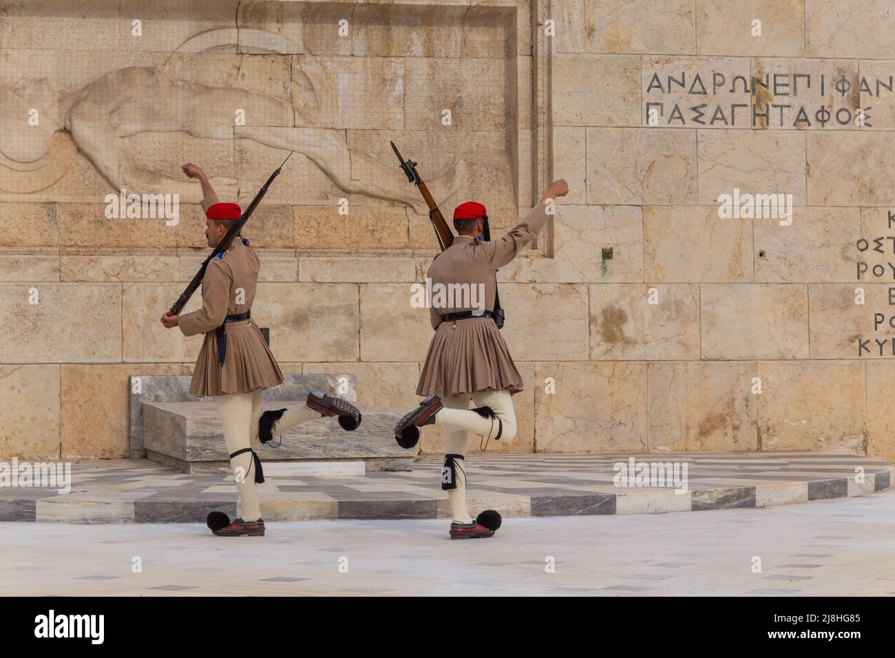 ATHENS, GREECE - MAY 06 2022: Presidential ceremonial guards - Evzones ...