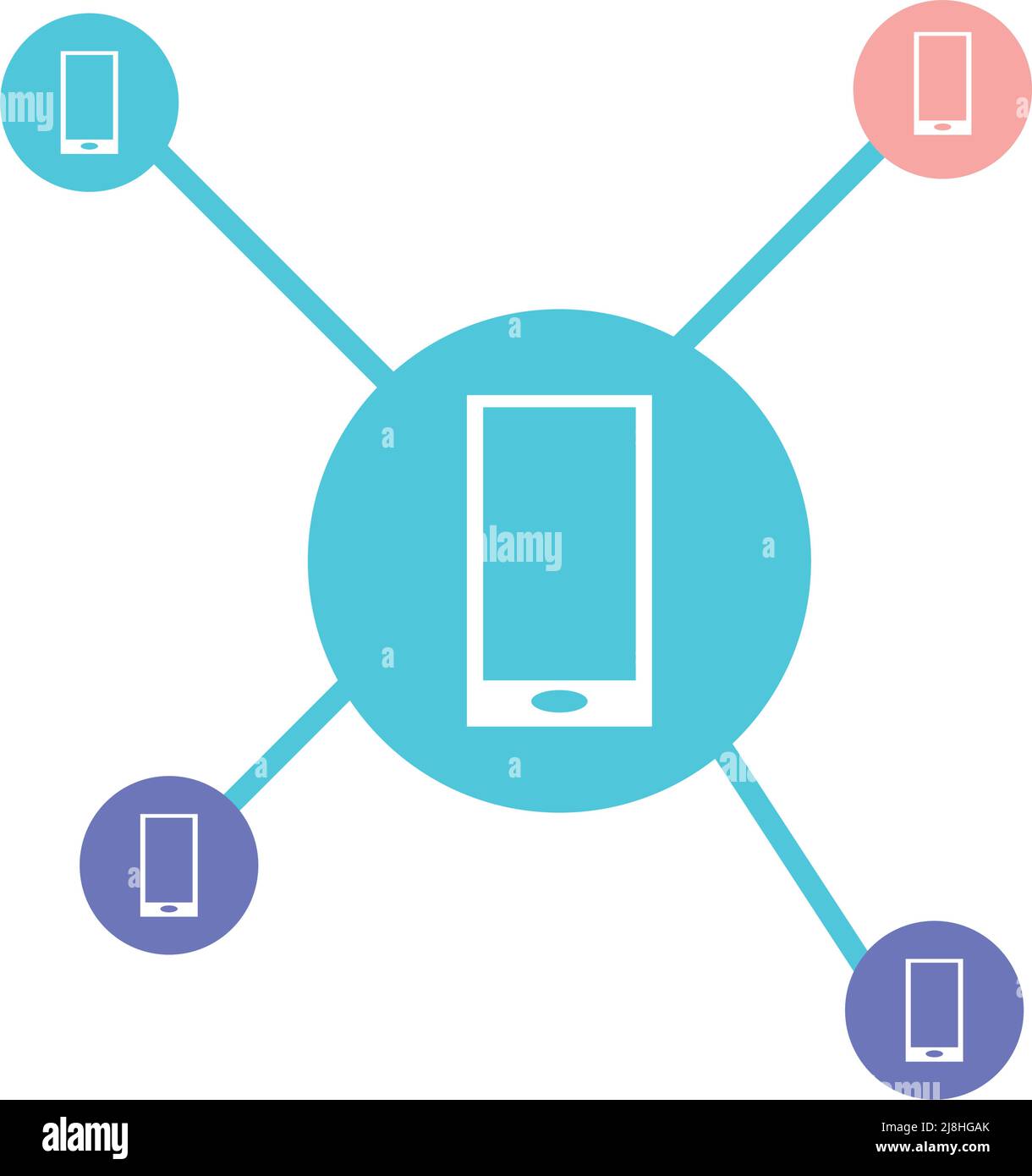 smartphone network communication Stock Vector Image & Art - Alamy