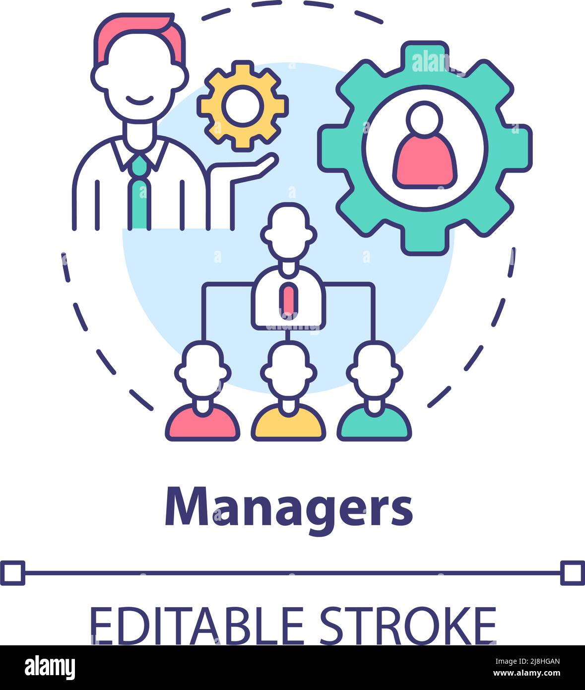 Managers concept icon Stock Vector Image & Art - Alamy
