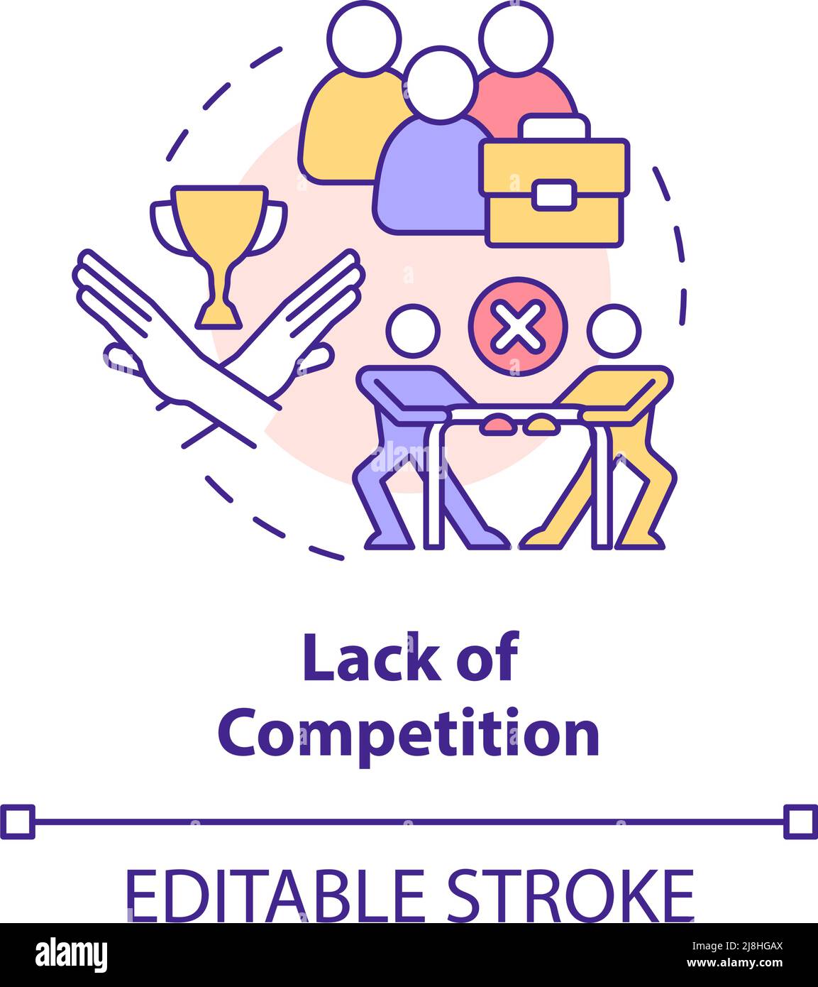 Lack of competition concept icon Stock Vector Image & Art - Alamy
