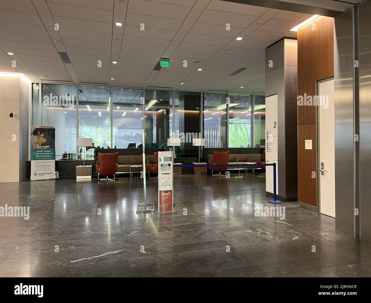 Interior lobby of the California Pacific Medical Center (CPMC) Van Ness ...