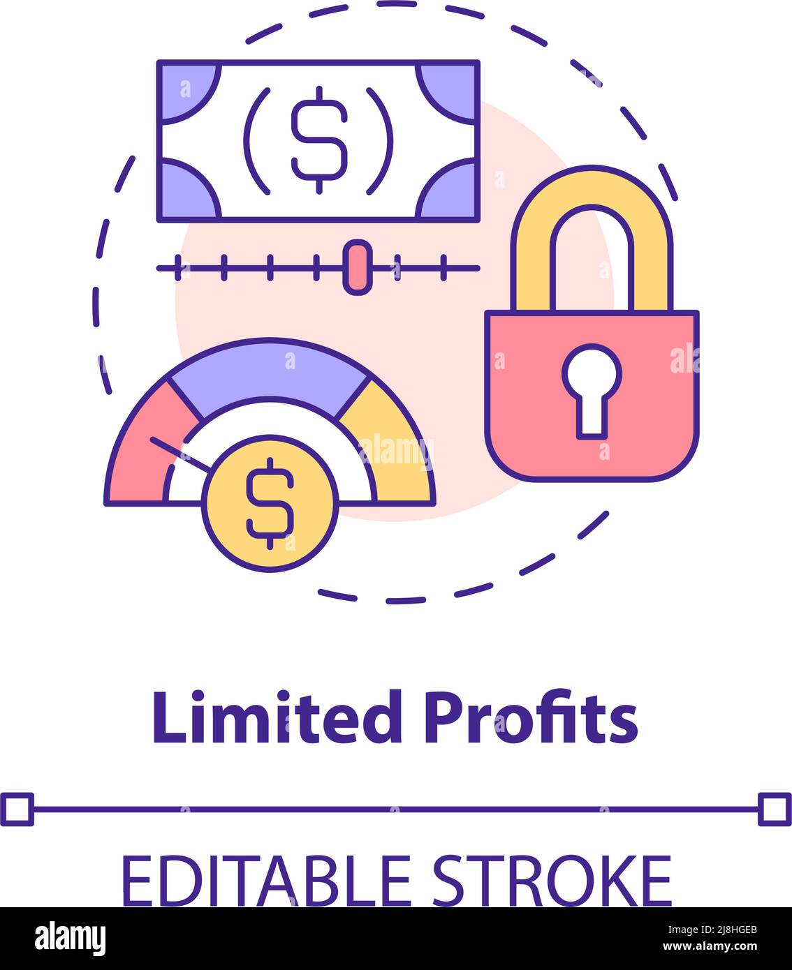 Limited profits concept icon Stock Vector Image & Art - Alamy
