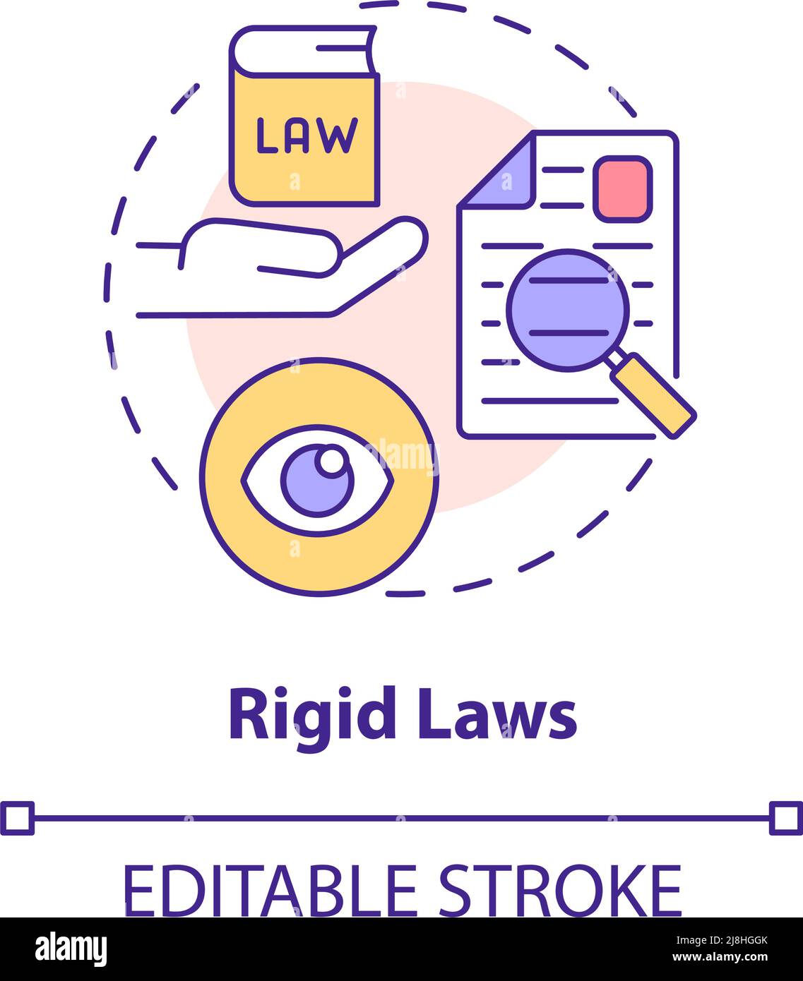 Rigid laws concept icon Stock Vector Image & Art - Alamy