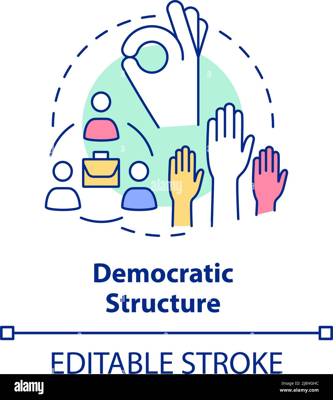 Democratic structure concept icon Stock Vector Image & Art - Alamy