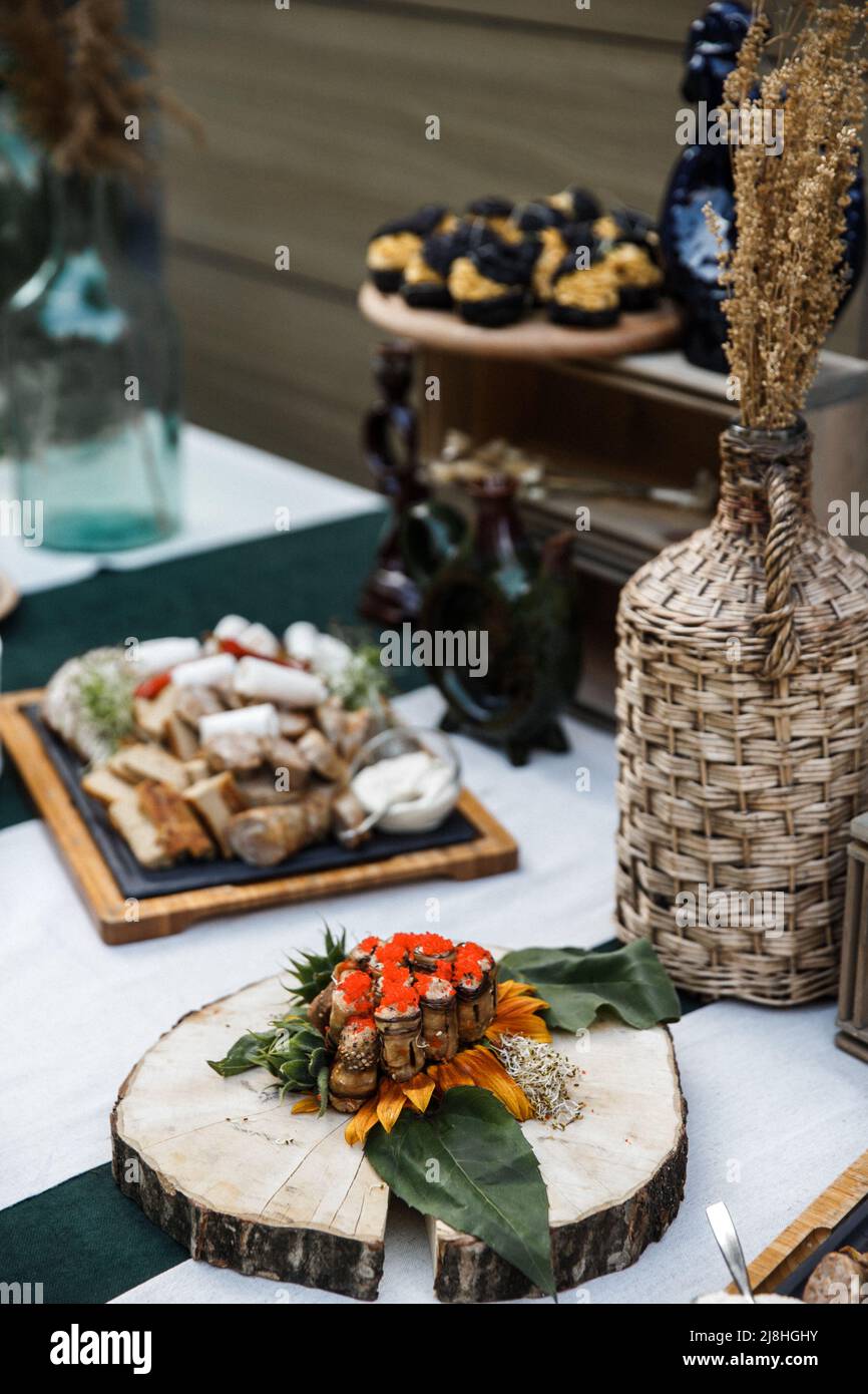 Variety cheese on plates hi-res stock photography and images - Alamy