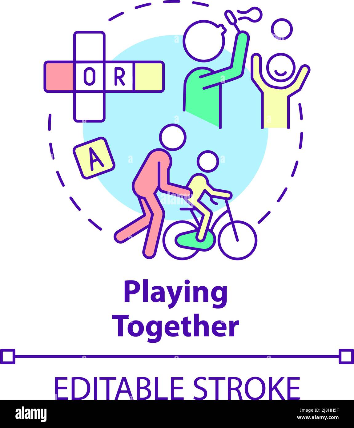 Playing together concept icon Stock Vector Image & Art - Alamy