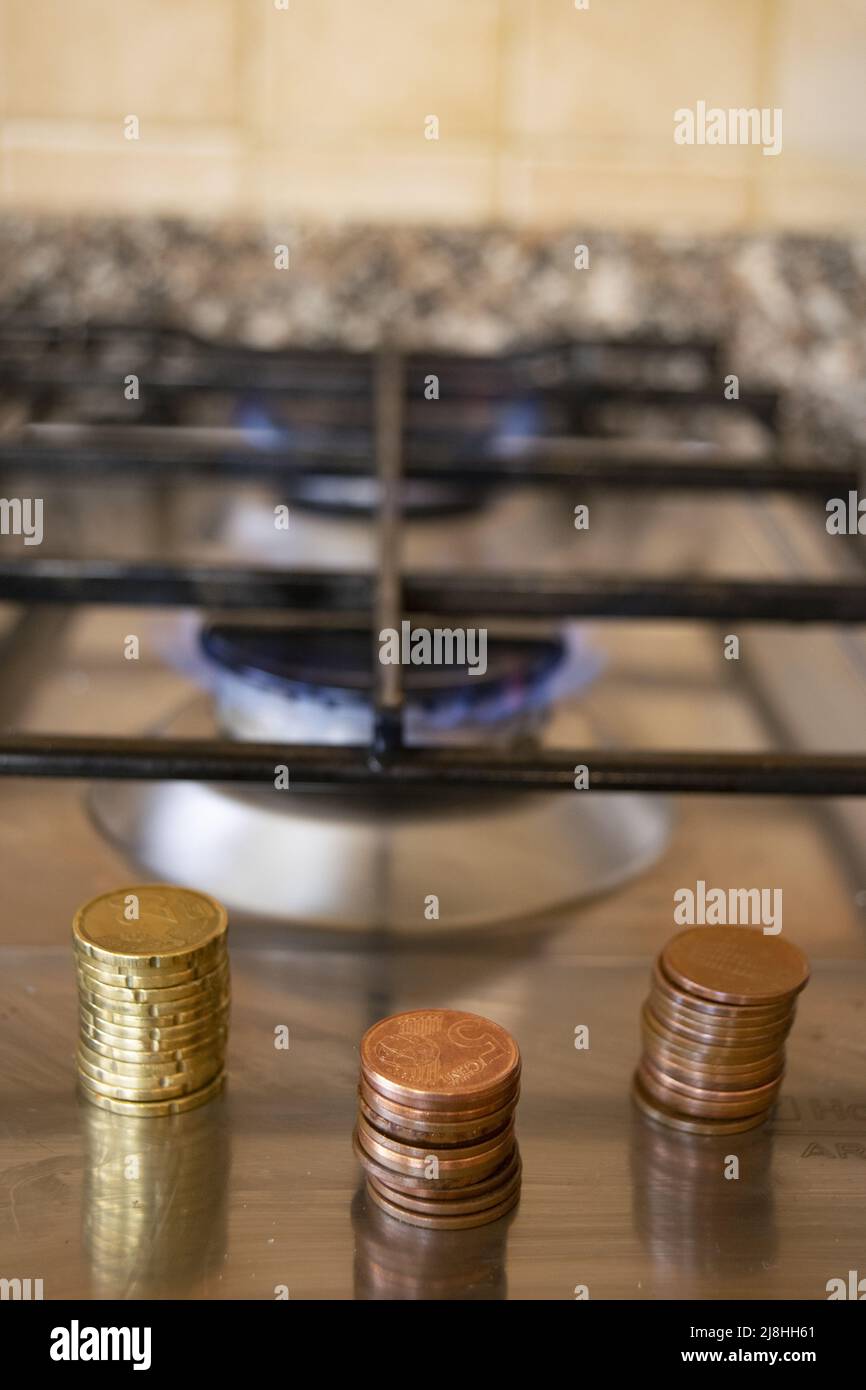 concept of gas crisis and price increases due to the global crisis ...