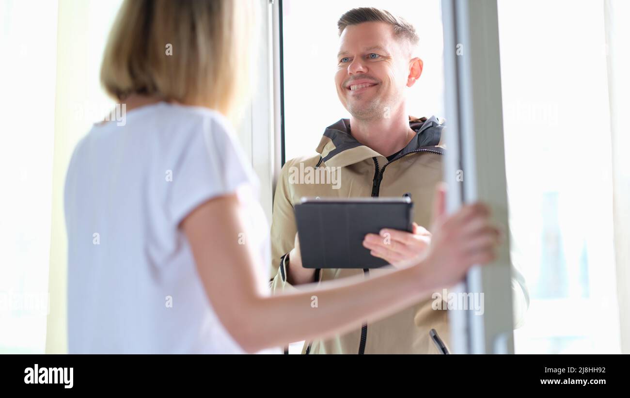 Conducting survey hi-res stock photography and images - Alamy