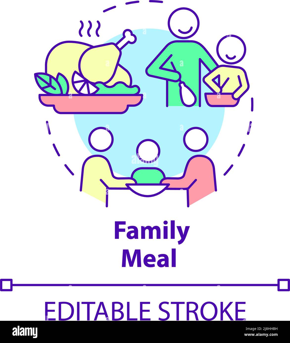 Time dinner together family Stock Vector Images - Alamy